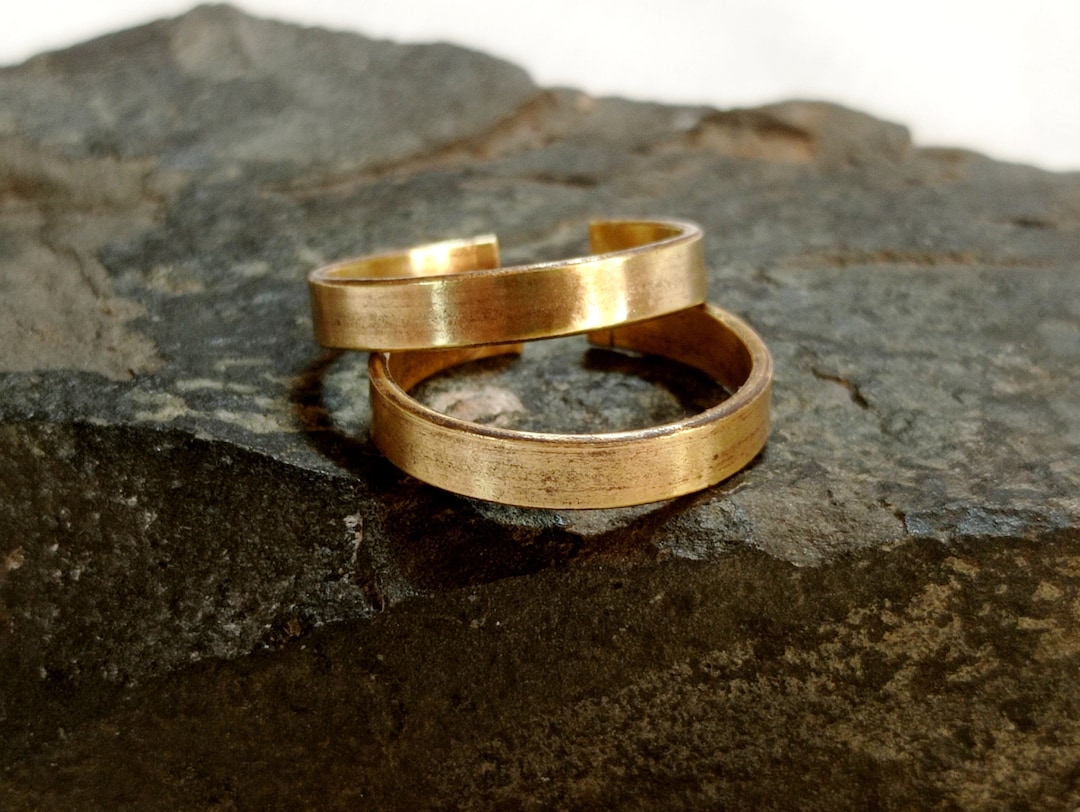 Pair Big Toe Ring,gold Big Toe Band,big Toe Cuff Brass,adjustable Toe ...