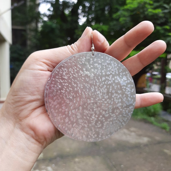 Large Disc Earrings - Etsy