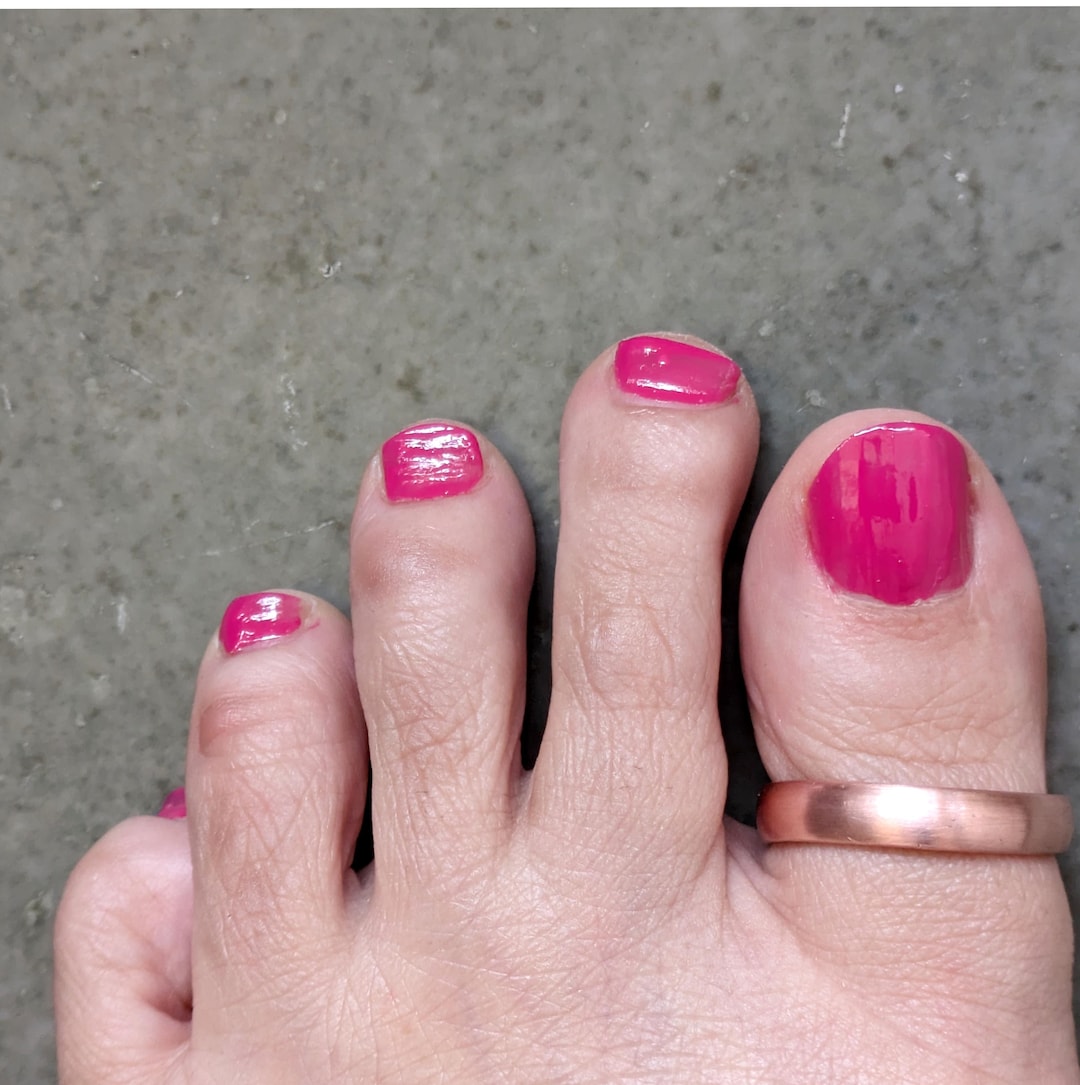 Pair Big Toe Ring,copper Toe Ring,set Wide Big Toe Ring,thick Toe Ring ...