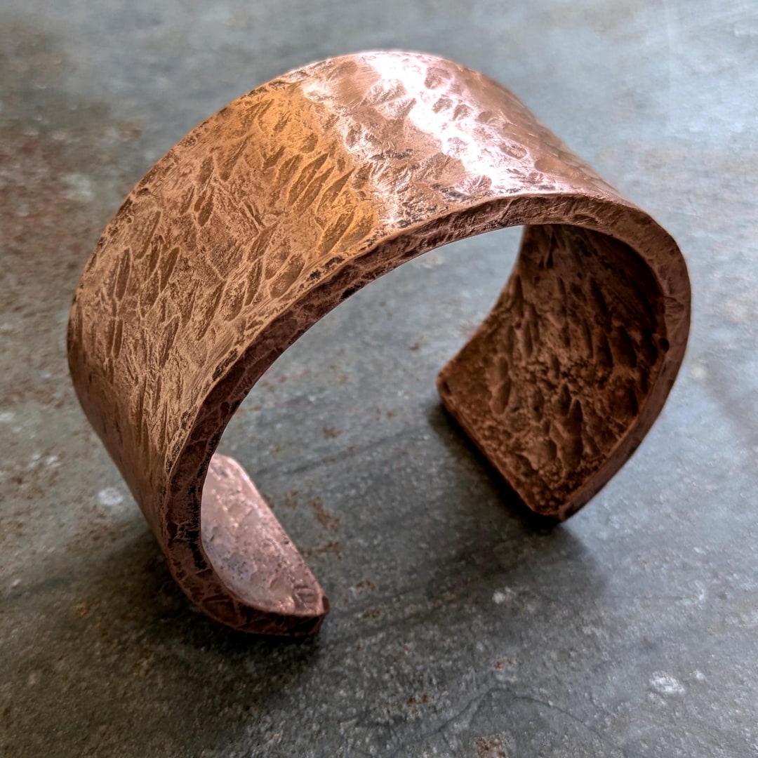 Mens Heavy Copper Bracelet,hammered Copper Bracelet,1.5