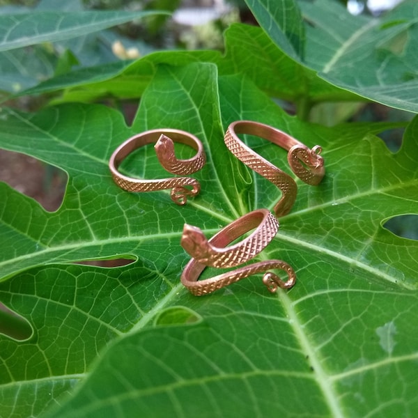 Men Copper Snake Ring - Etsy