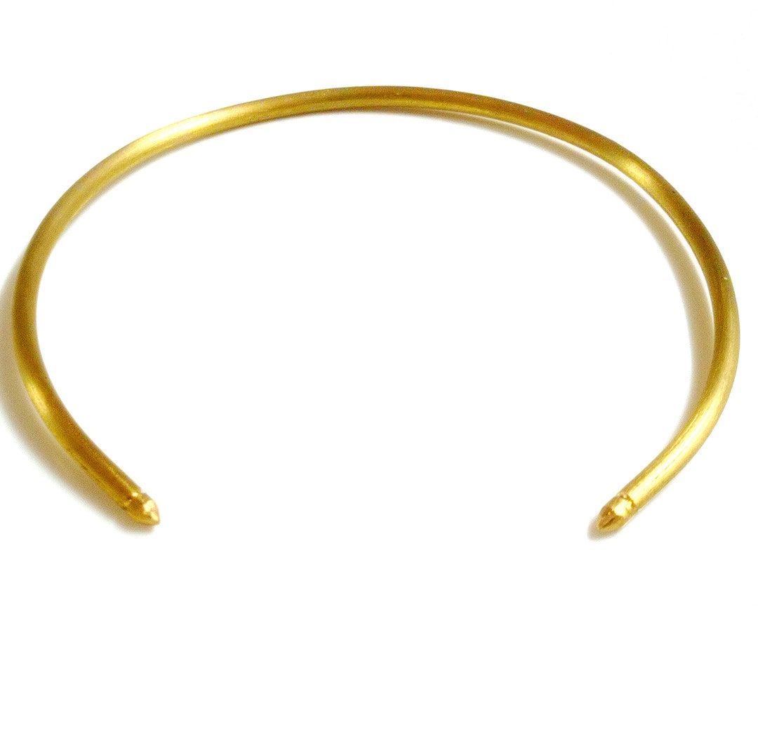 Torque Necklace,gold Neck Cuff,torque Curvier,solid Brass Wire Choker ...