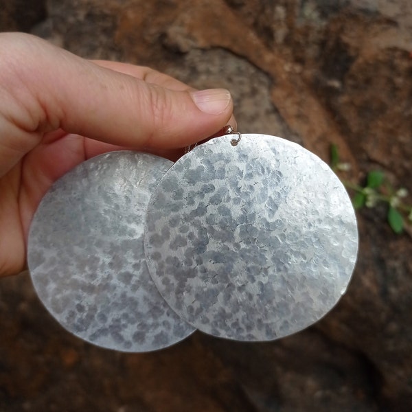 Large Disc Earrings - Etsy