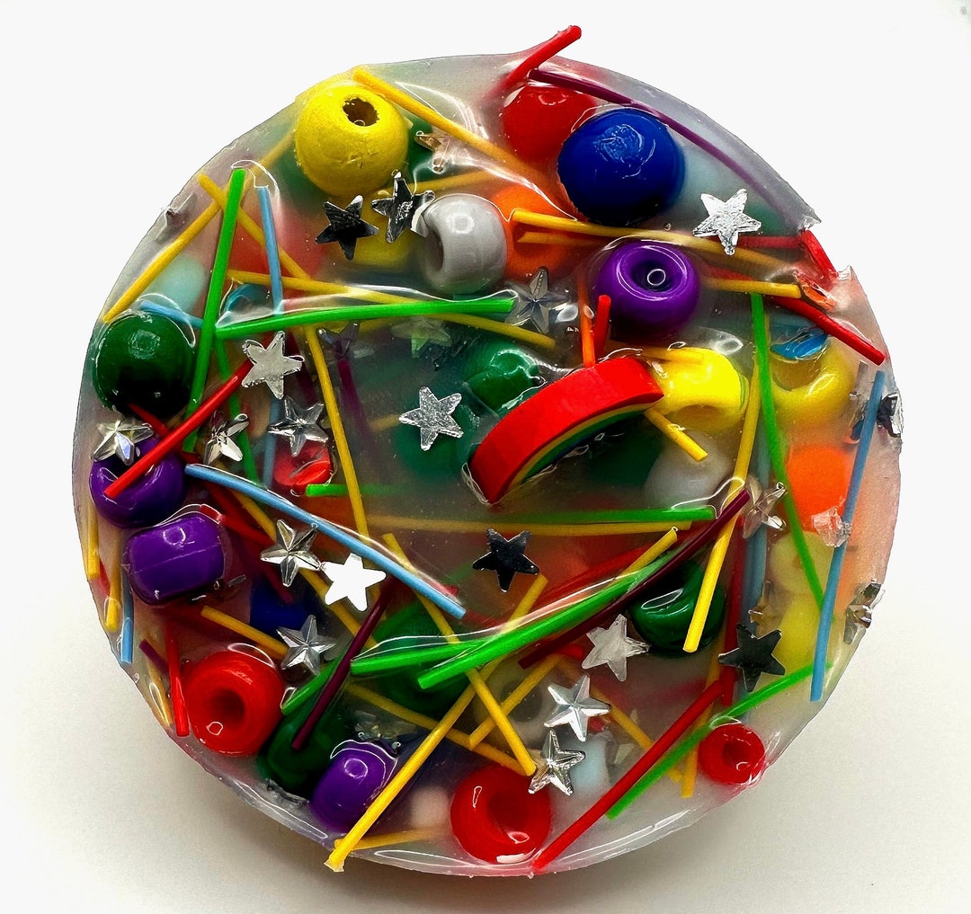 Confetti Rainbow and Stringy Picky Pad. trichotillomania Fidget. Hair ...