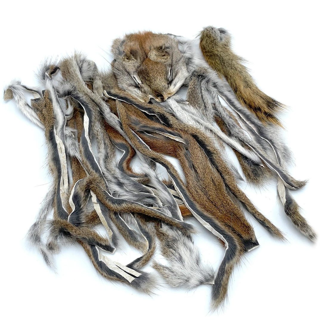 PINE SQUIRREL Micro Zonker Strips (complete Hide) - Hareline Fly Tying ...