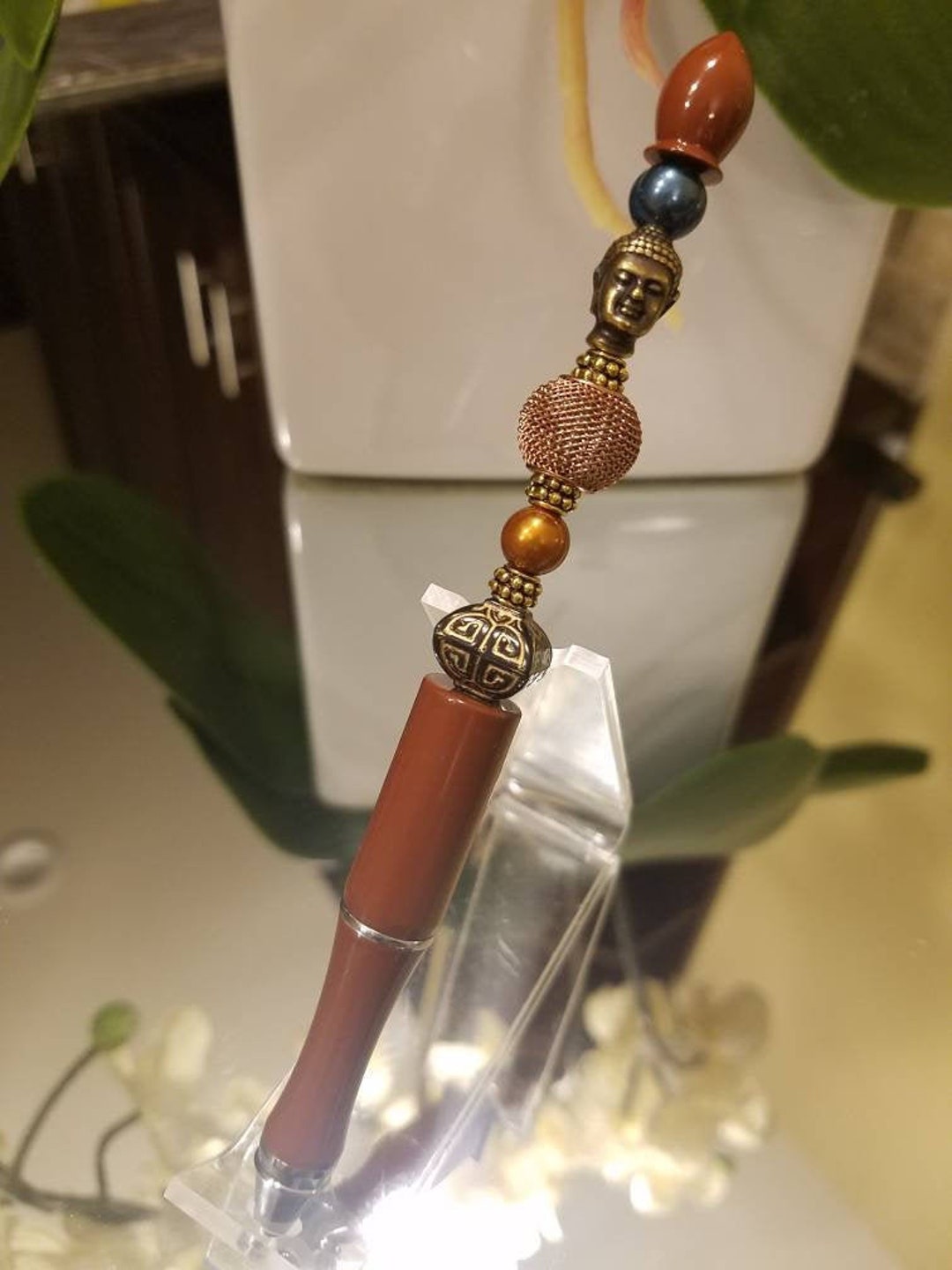 Beaded Pen/ Buddha/ Pearls - Etsy
