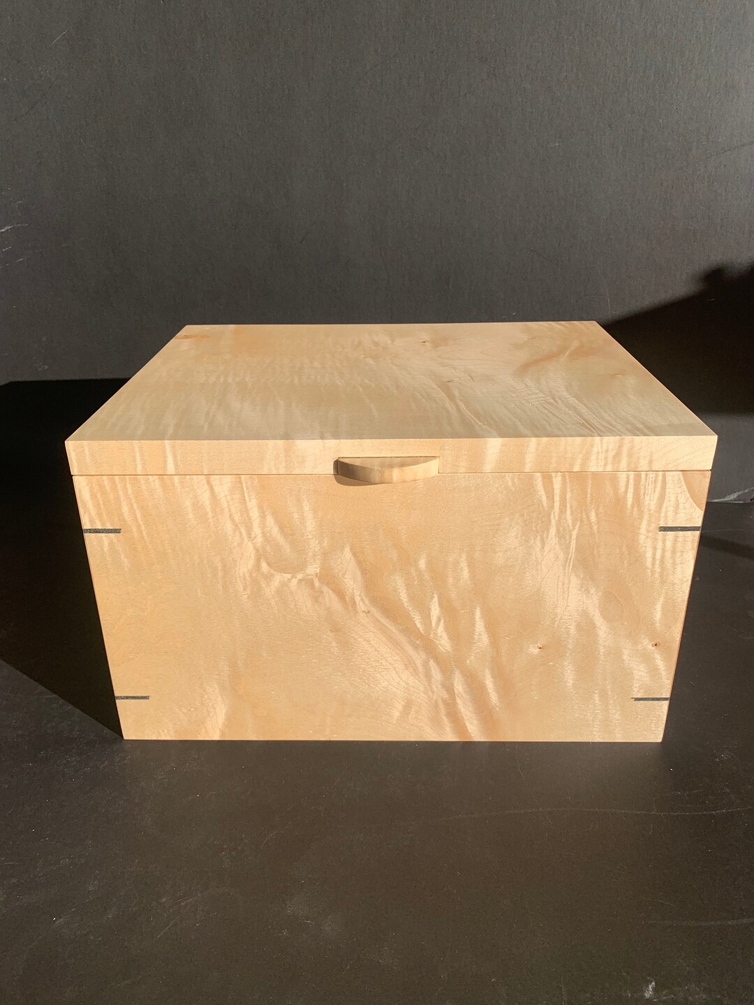 Bespoke Hand Made Curly Maple and Rippled Sycamore Jewellery Box - Etsy