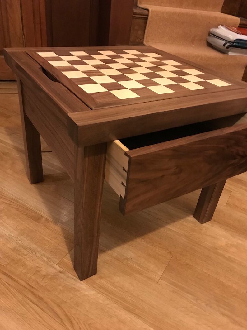 Reversible Wooden Chess Table. - Etsy