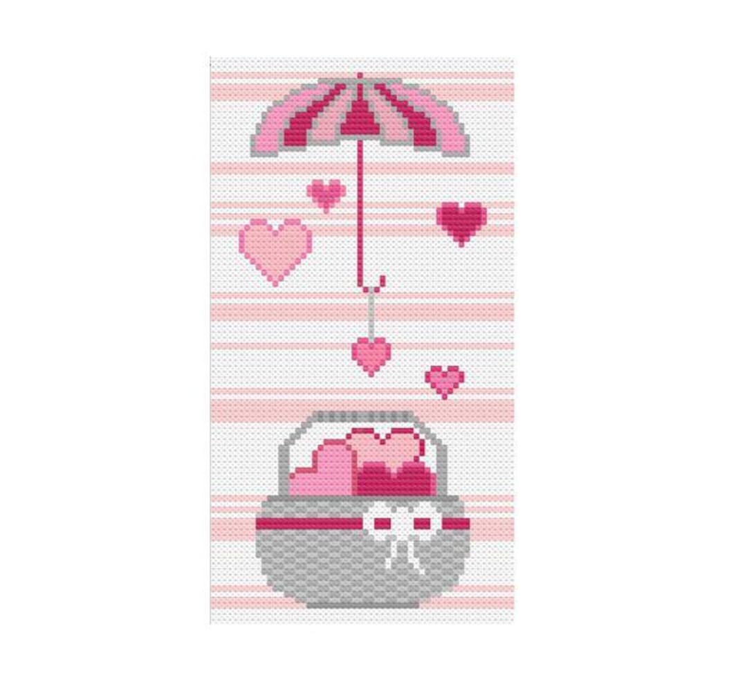 Valentines Day Needlepoint Pattern, Valentine Drop, Cute Valentine ...