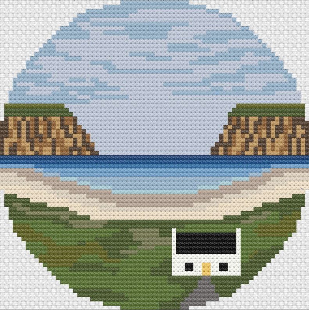Cottage by the Sea Needlepoint Pattern, Irish Cottage, Scottish Cottage ...