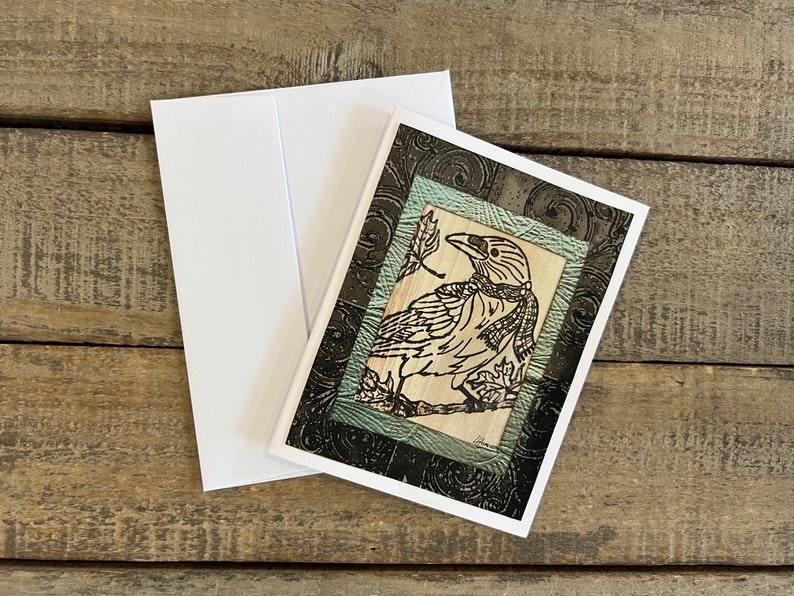 Crow Cards, Hand Cut Paper, Handmade, Crow Cards, Crow Notecards, Set ...