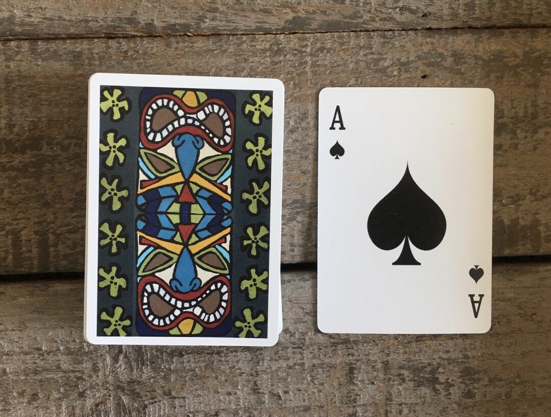 Tikis, Tiki Cards, Tiki Card Deck, Tiki Standard Poker Deck of Playing ...