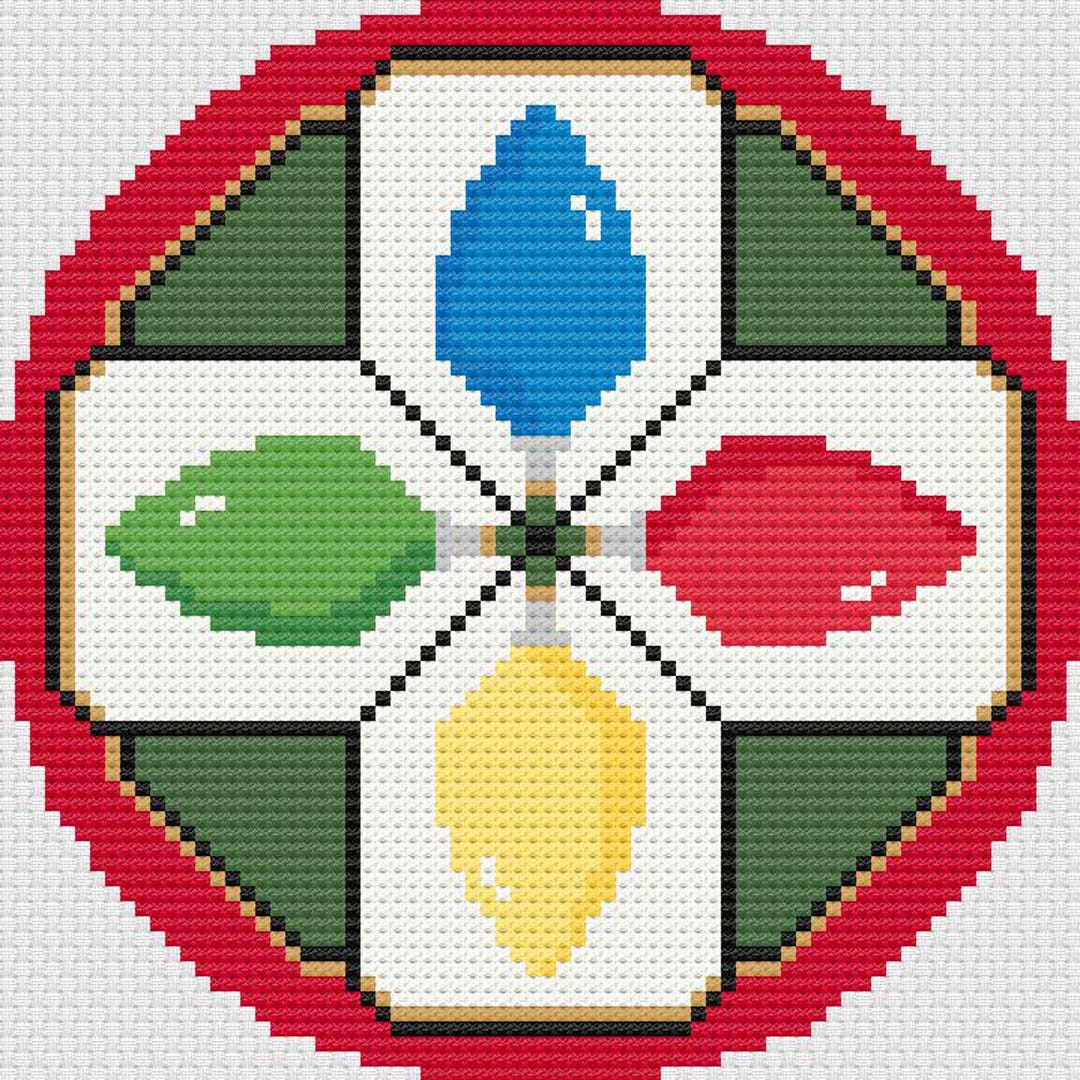 Christmas Lights Needlepoint Pattern, Holiday Lights Needlepoint ...