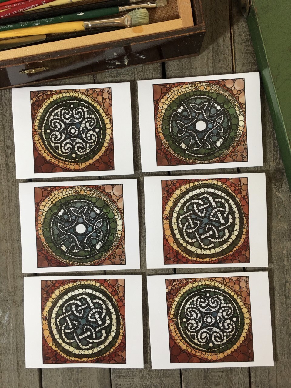 Celtic Cross Card Celtic Knot 6 Card Set Original Artwork - Etsy