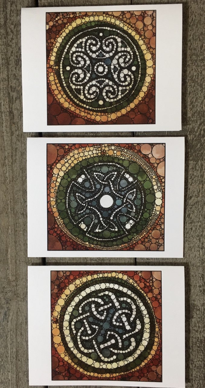 Celtic Cross Card Celtic Knot 6 Card Set Original Artwork - Etsy