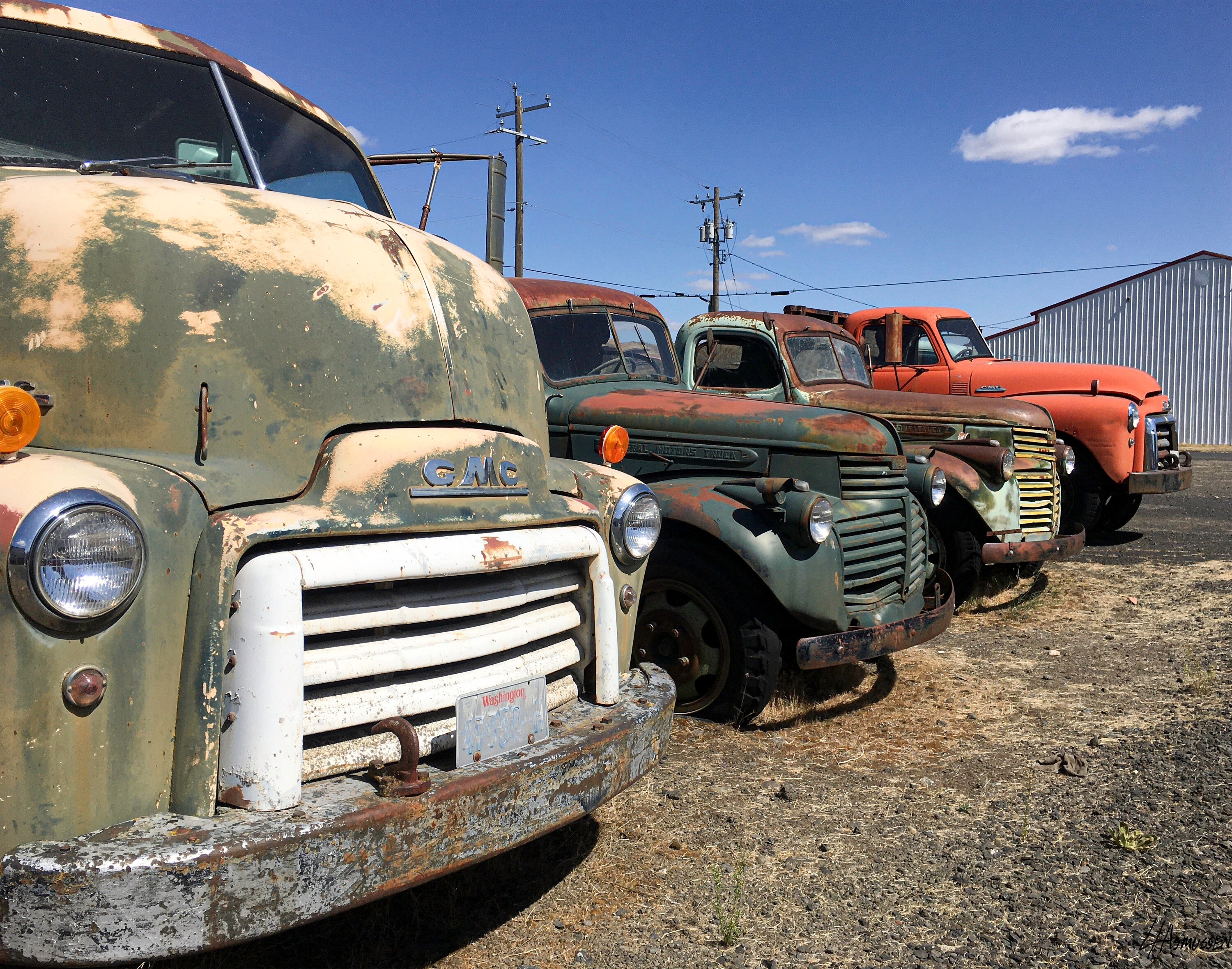 Vintage Work Trucks, Old Farming Trucks, Fine Art Print, Palouse Farm ...