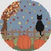 Falling Leaves Needlepoint Pattern, Fun Fall Needlepoint, Cat Theme ...