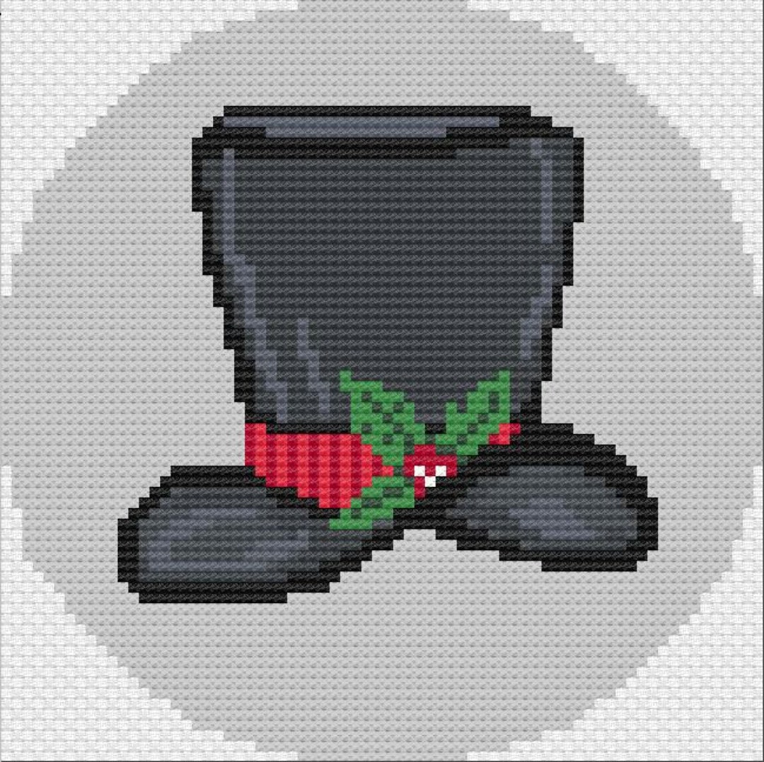 Scrooge Hat Needlepoint Pattern, Needlepoint Pattern, Snowman Hat ...