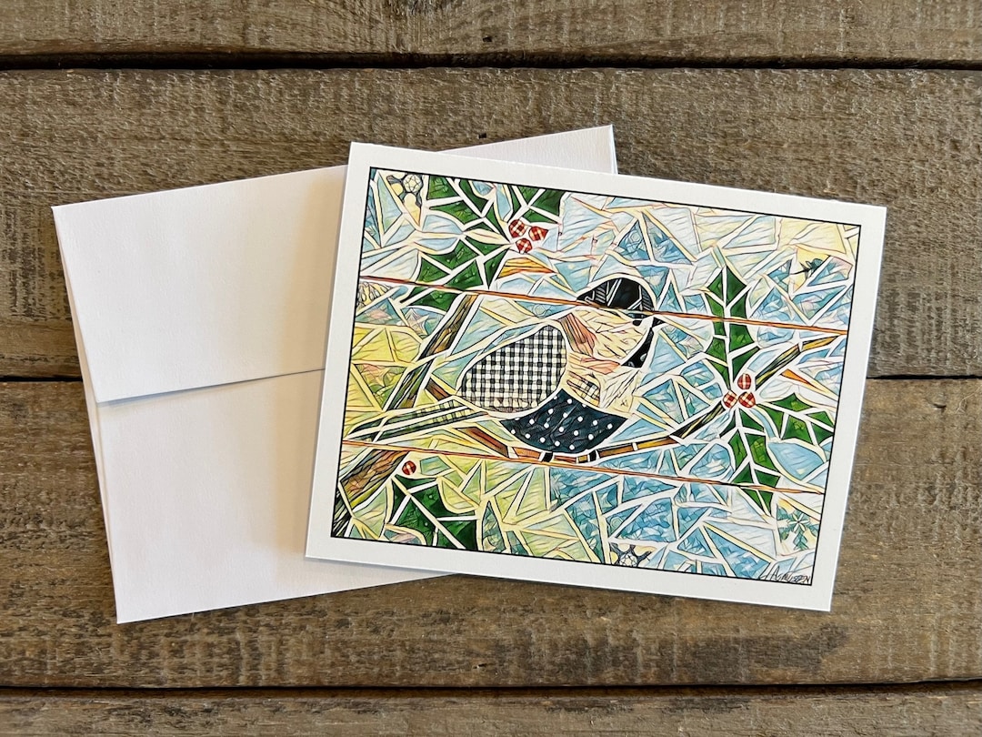 Chickadee Notecards, Black Cap Chickadee Cards, Cute Chicadee Holiday Card Set, Set of 5 ...