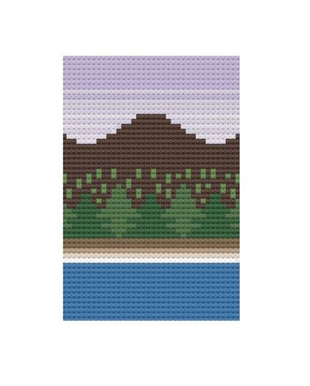 Mountain Theme Needlepoint Luggage Tag Pattern, Luggage Tag ...