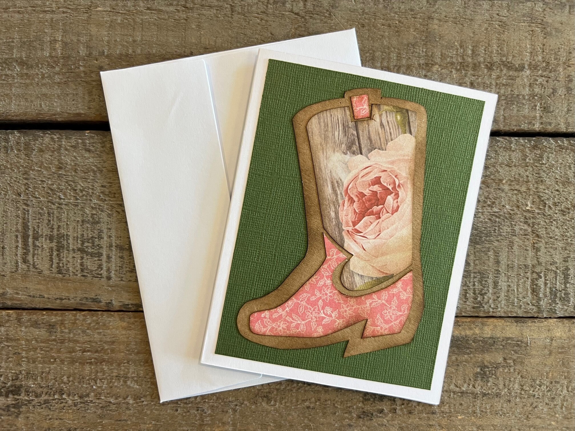 Cowboy Boot Cards Set of 5 Blank Notecards Hand Cut - Etsy