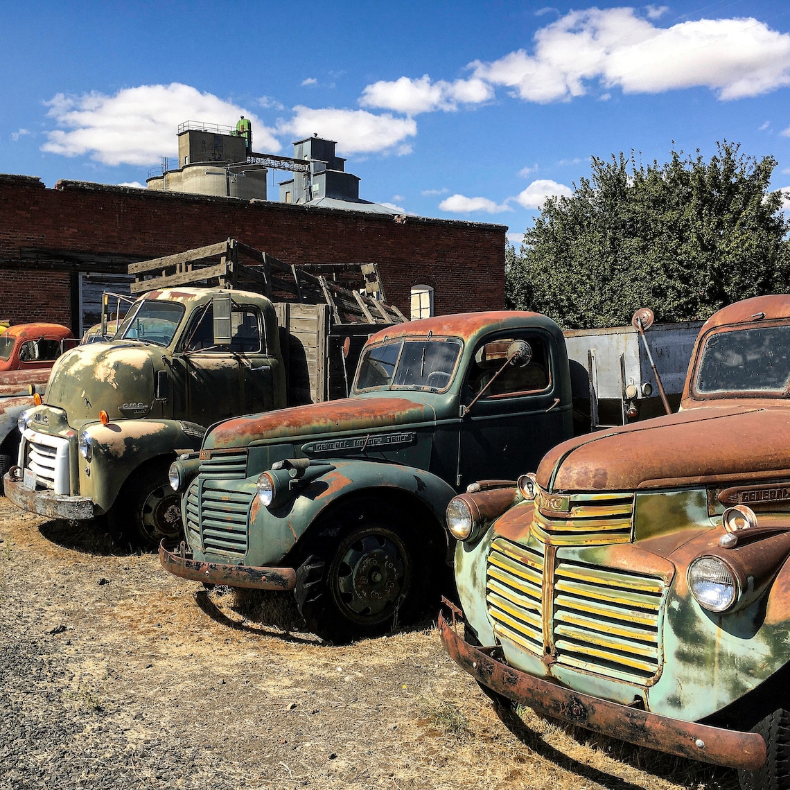 Vintage Trucks, Old Work Trucks, Vintage Farming Vehicles, Fine Art ...