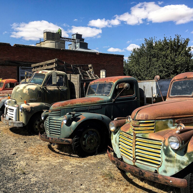Vintage Trucks, Old Work Trucks, Vintage Farming Vehicles, Fine Art ...