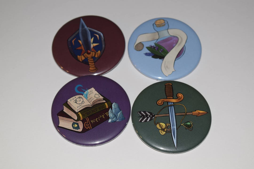 RPG Class Button Set - Etsy
