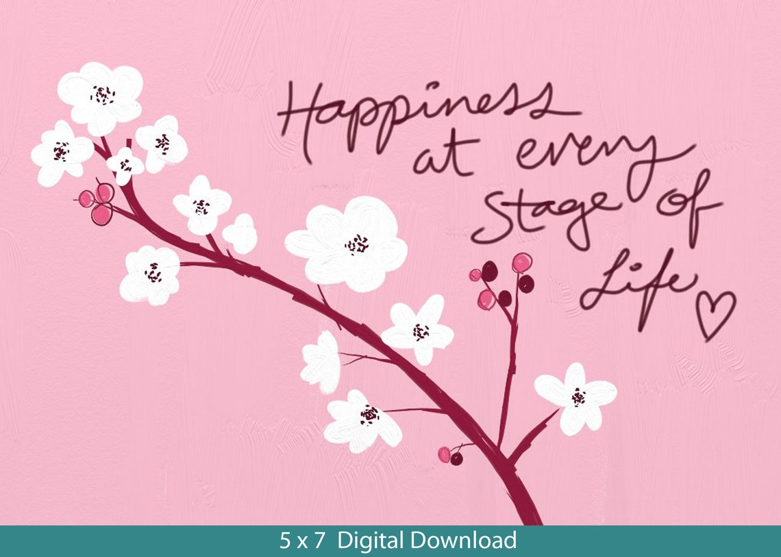 Happiness Wall Art, Hand Drawn Wall Art, Sketch Wall Art, Happiness ...