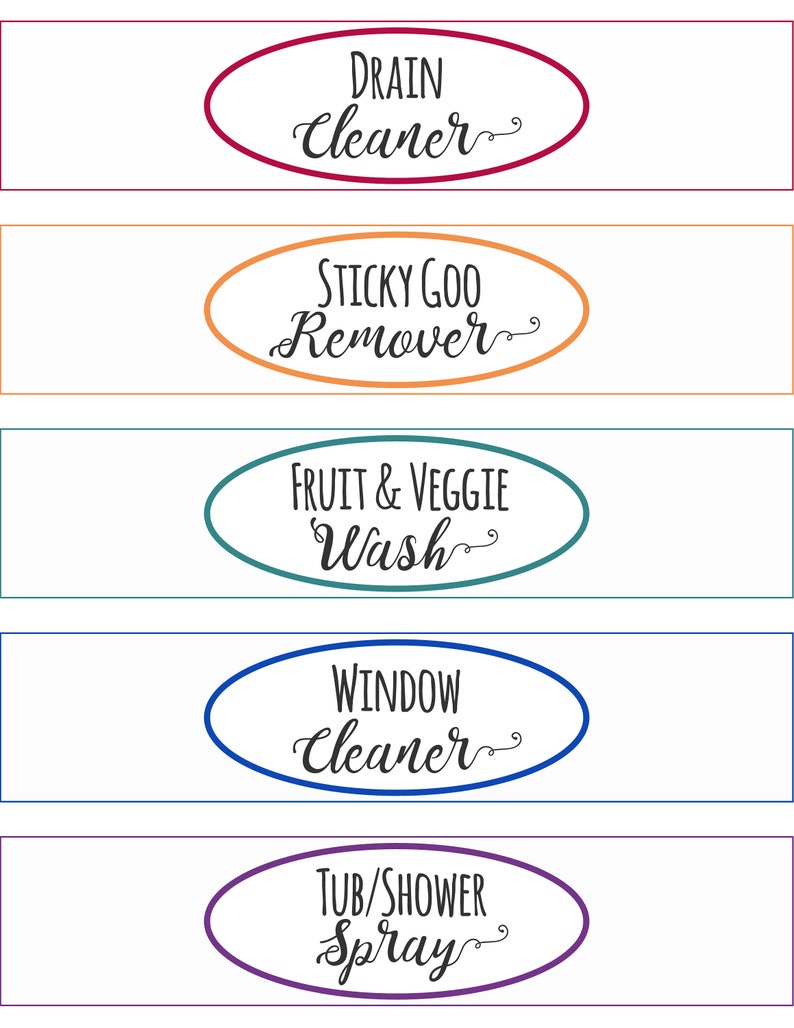 Cleaning Labels, Cleaning Printable, Cleaning House, Home Labels, Blank ...
