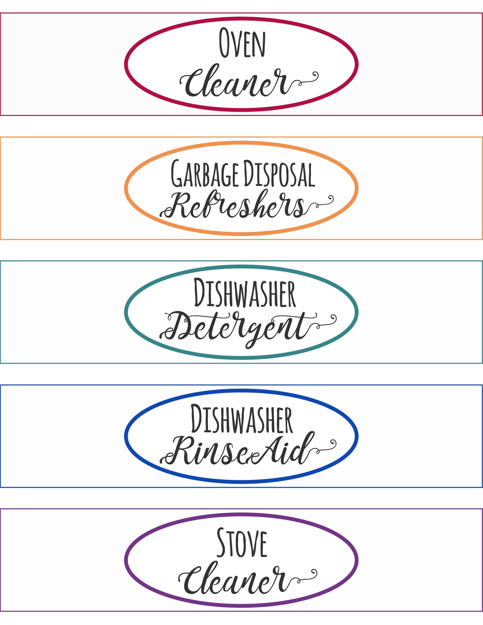 Cleaning Labels, Cleaning Printable, Cleaning House, Home Labels, Blank ...
