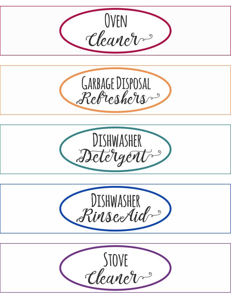 Cleaning Labels, Cleaning Printable, Cleaning House, Home Labels, Blank ...