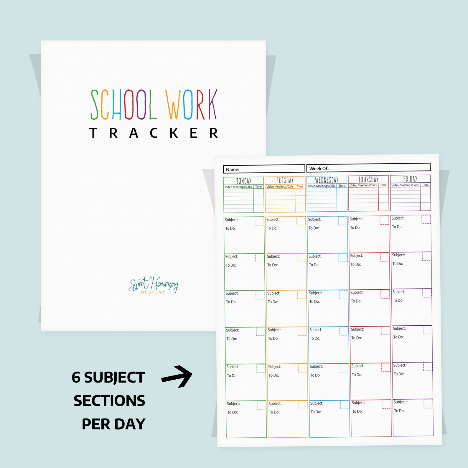 School Planner, School Work, School Agenda, Student Planner, Student ...