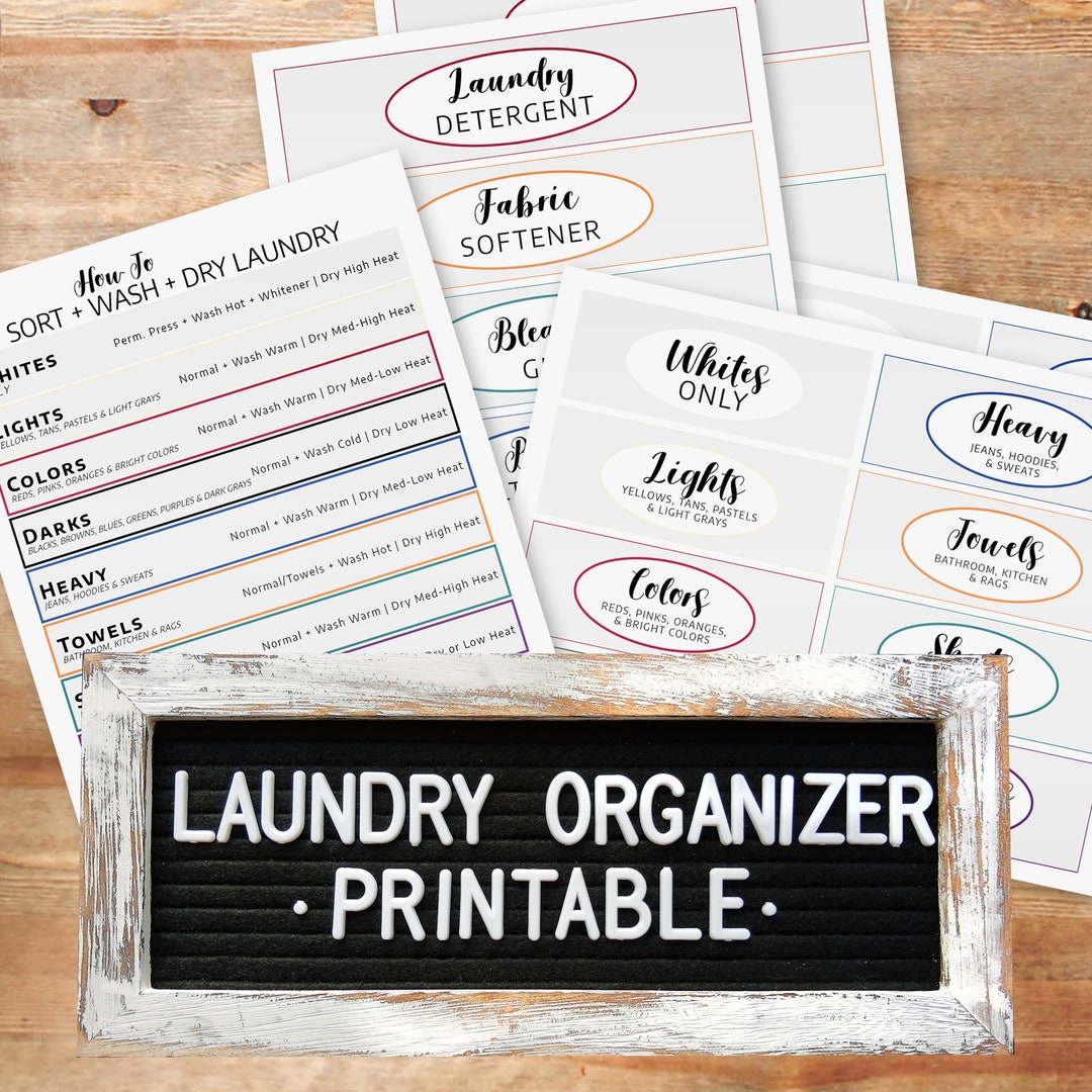 Laundry Labels, Laundry Organizer, Laundry Sign, Basket Labels, Diy ...