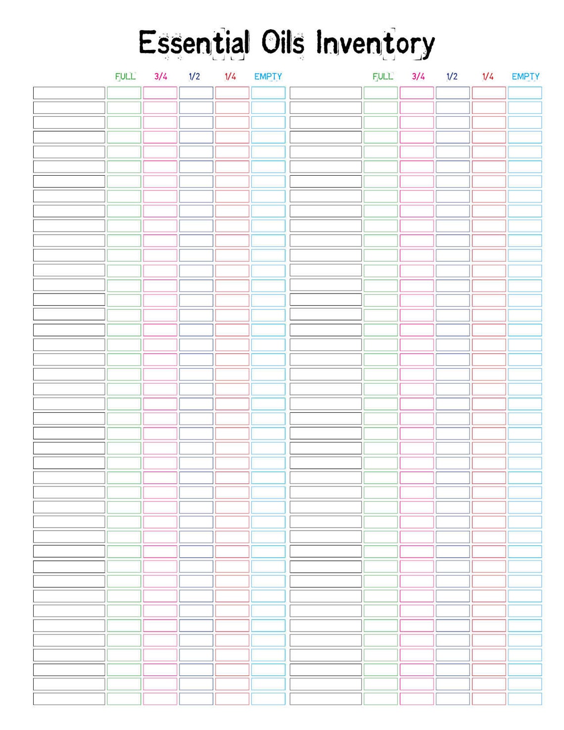 Oil Printable, Oil Accessories, Digital Oil, Printable List, Printable ...