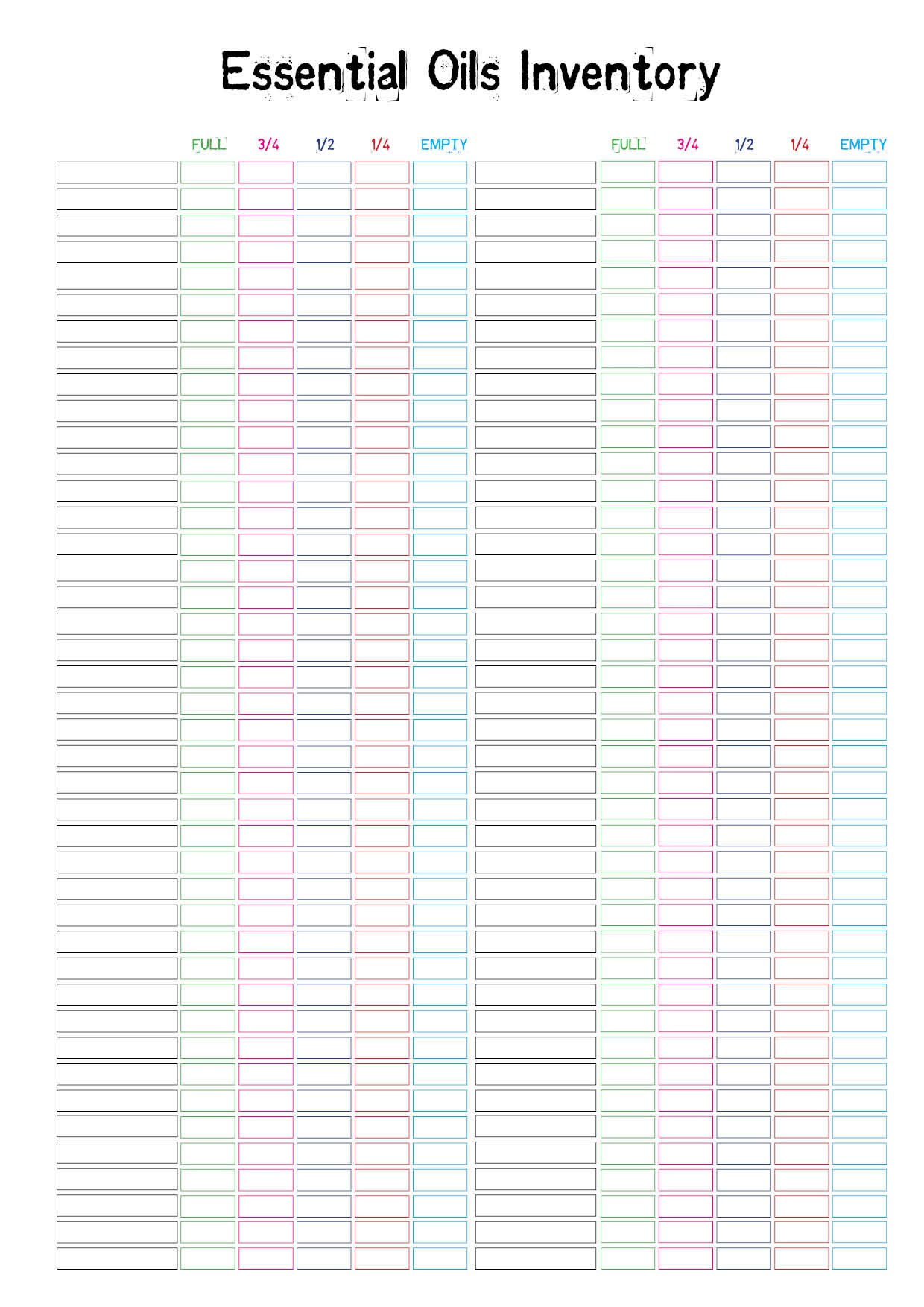 Oil Printable, Oil Accessories, Digital Oil, Printable List, Printable ...