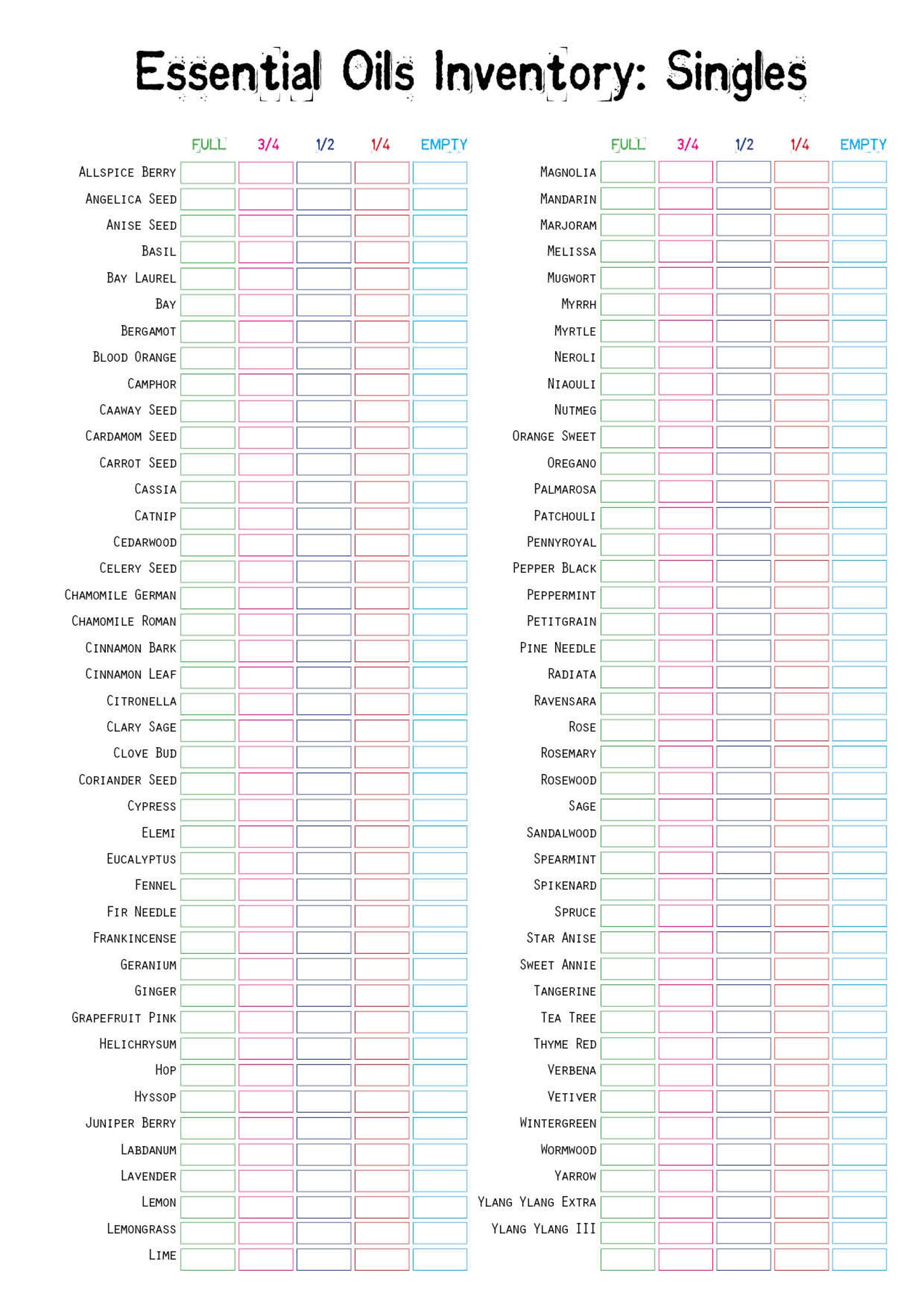 Oil Printable, Oil Accessories, Digital Oil, Printable List, Printable ...