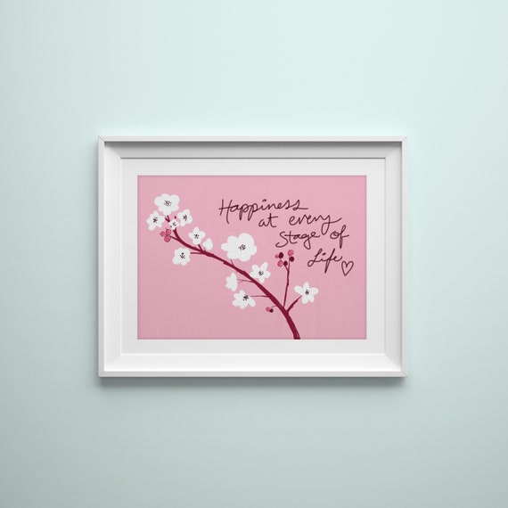 Happiness Wall Art Hand Drawn Wall Art Sketch Wall Art | Etsy