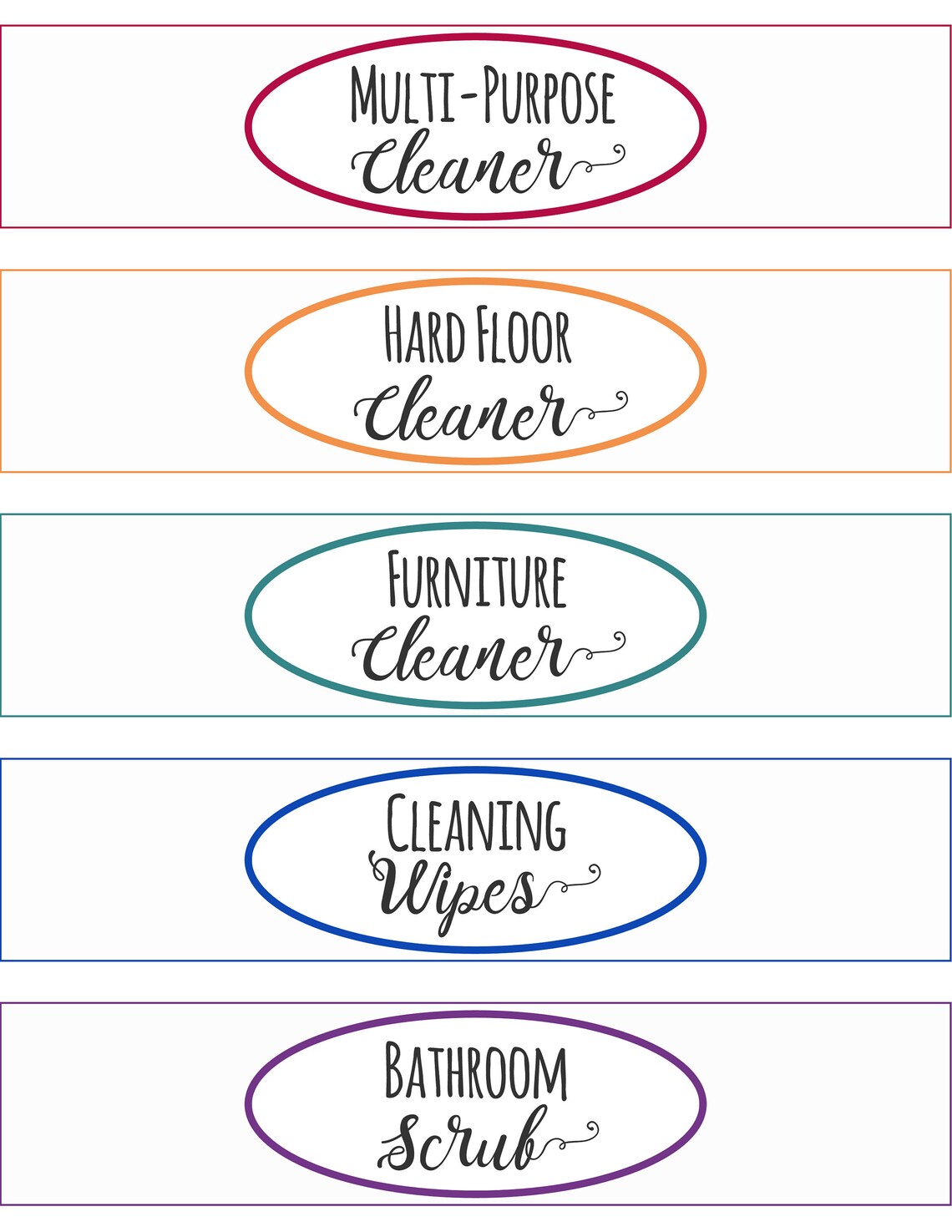 Cleaning Labels Cleaning Printable Cleaning House Home - Etsy