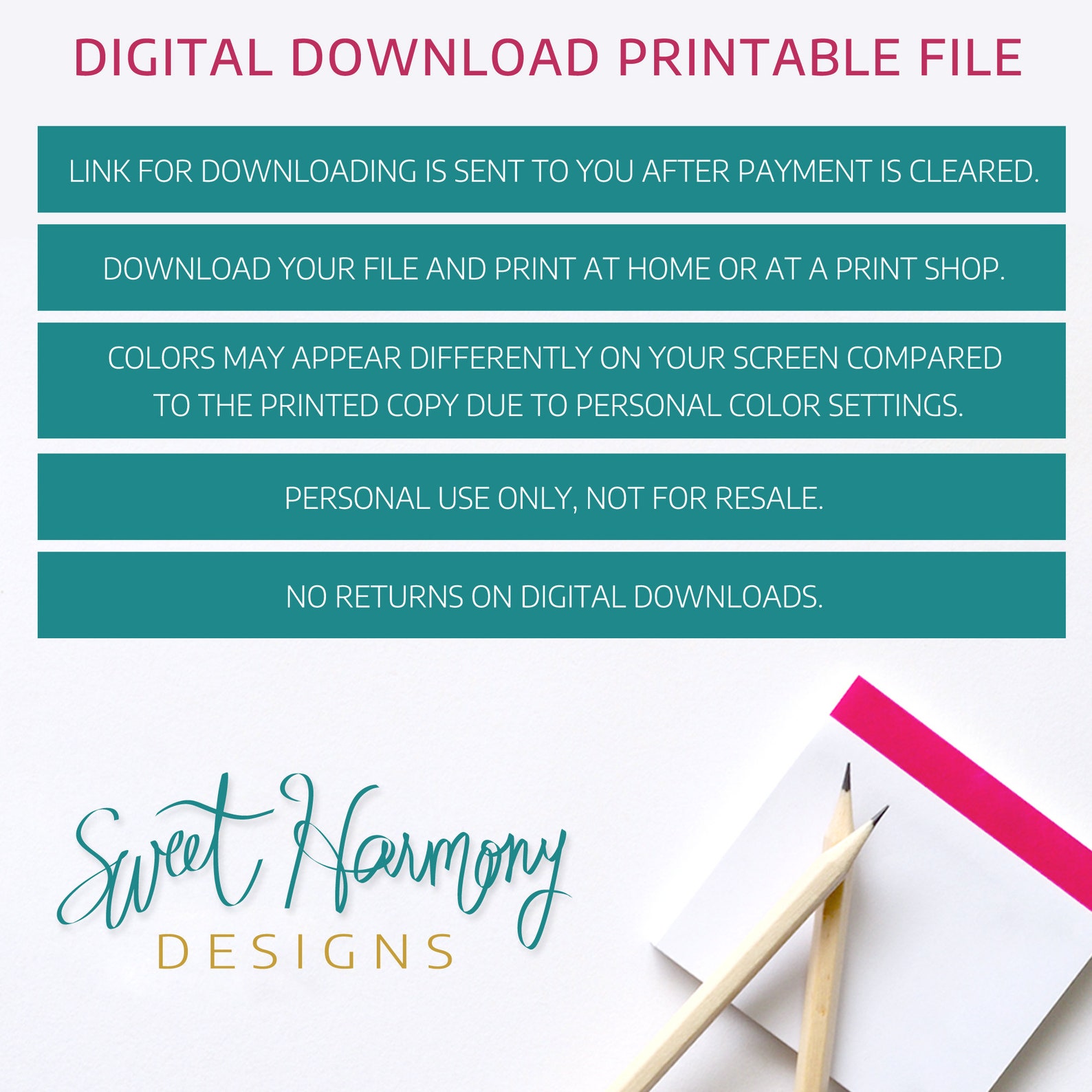 Project Printable Project Planner Project Organizer - Etsy
