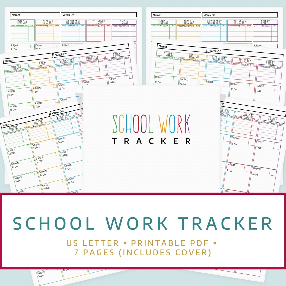 School Planner, School Work, School Agenda, Student Planner, Student ...