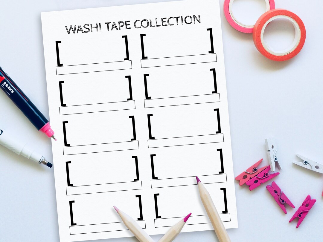 Washi Tape, Washi Card, Washi Sample, Washi Planner, Printable Washi ...