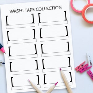 Washi Tape, Washi Card, Washi Sample, Washi Planner, Printable Washi ...