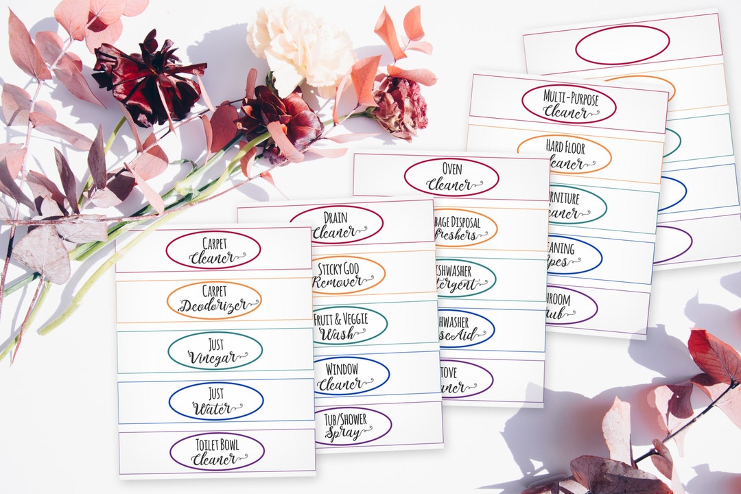 Cleaning Labels, Cleaning Printable, Cleaning House, Home Labels, Blank ...