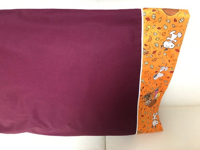 SALE Snoopy & Company Raking Leaves Border Pillowcase - Etsy