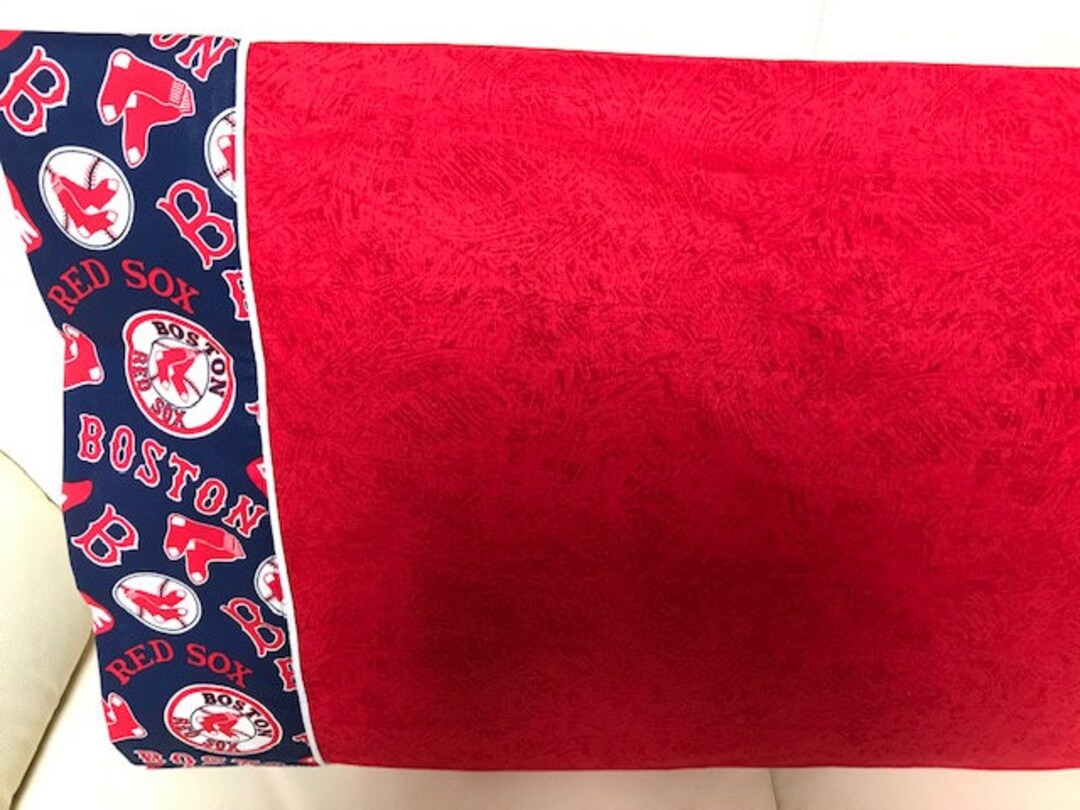 SALE- Pillowcase Red Sox Border Print - Standard, Specialty Item - Etsy