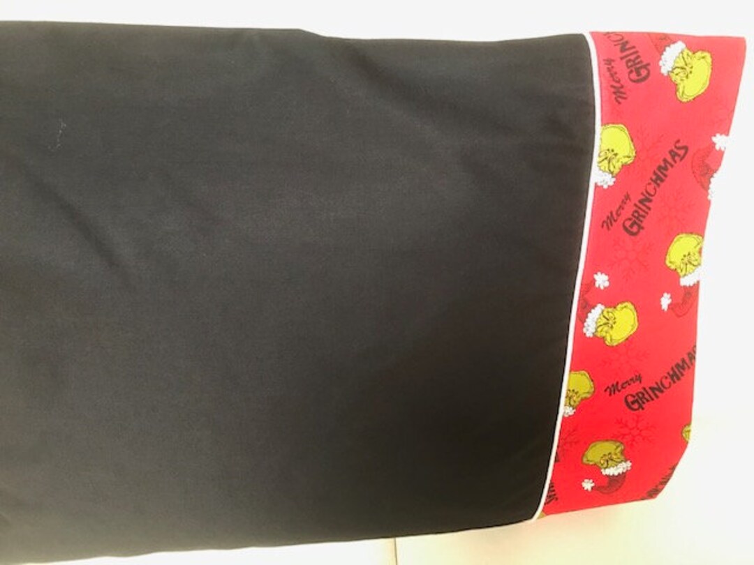 Grinch Pillowcase Merry Grinchmas Border Print Standard, Specialty Item ...