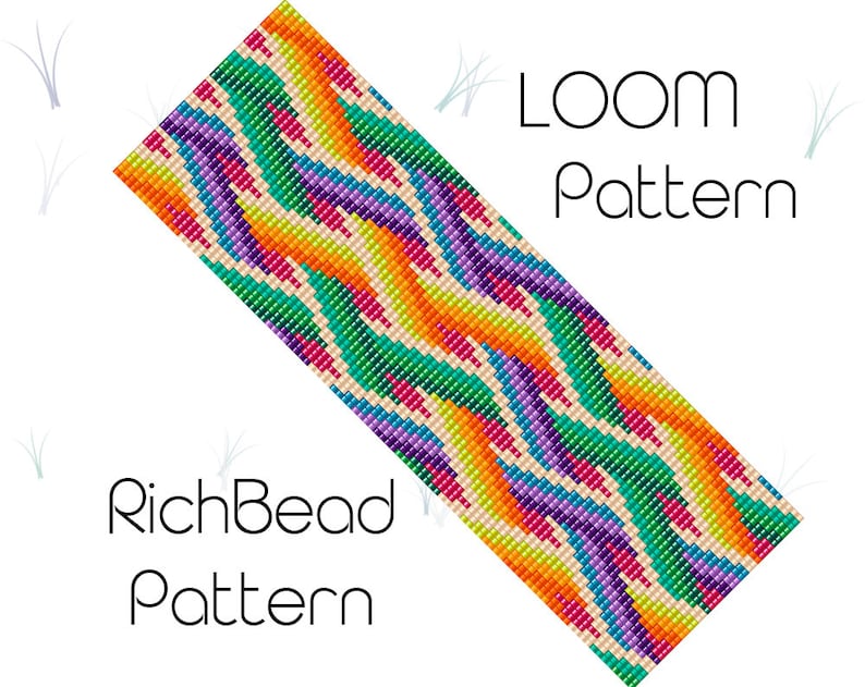 Colorful Pride Beaded Loom Bracelet Pattern, PDF Seed Bead Wide ...