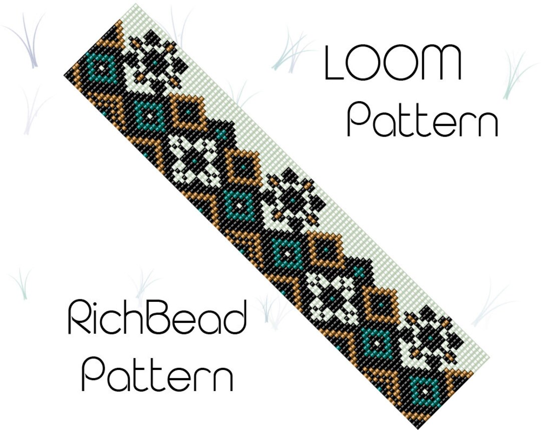 Wide Bead Loom Patterns Loom Beaded Patterns Beading Bracelet Seed Bead ...