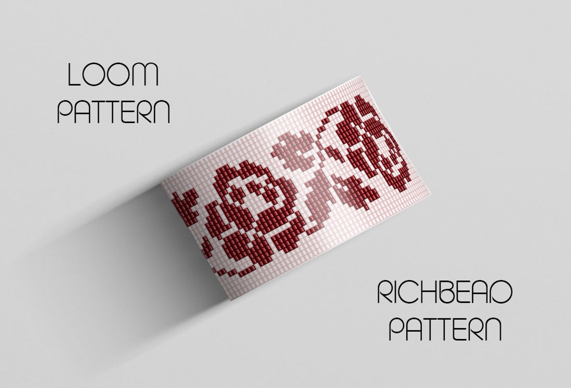 Flower Beaded Loom Pattern Bracelet Beadweaving Pattern Loom | Etsy